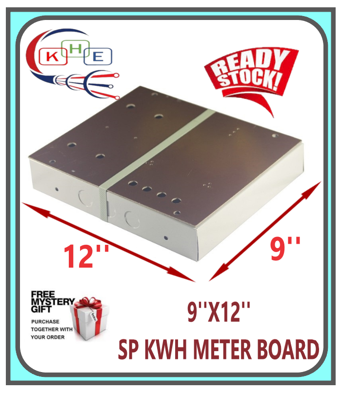 9''X12'' METAL METER BOARD SINGLE PHASE KWH METER BOARD (TNB) 240V | Lazada