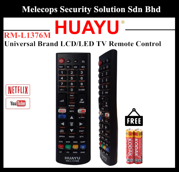 HUAYU All Brand In One Universal LCD/LED TV Remote Control Replacement ...
