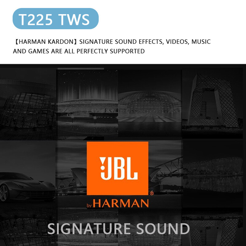 ต้นฉบับJBL T225 TWS หูฟังบลูทูธ หูฟังไร้สาย True Wireless 5.0 TWS หูฟัง ...