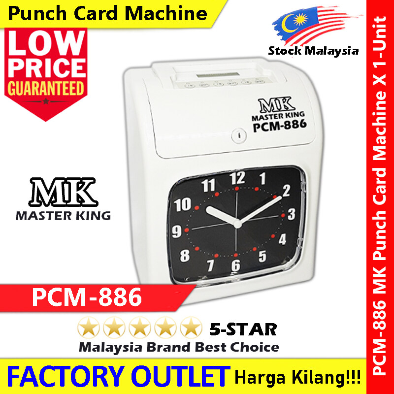 Master King Time Recorder Punch Card Machine Standard Punch Card Mesin ...
