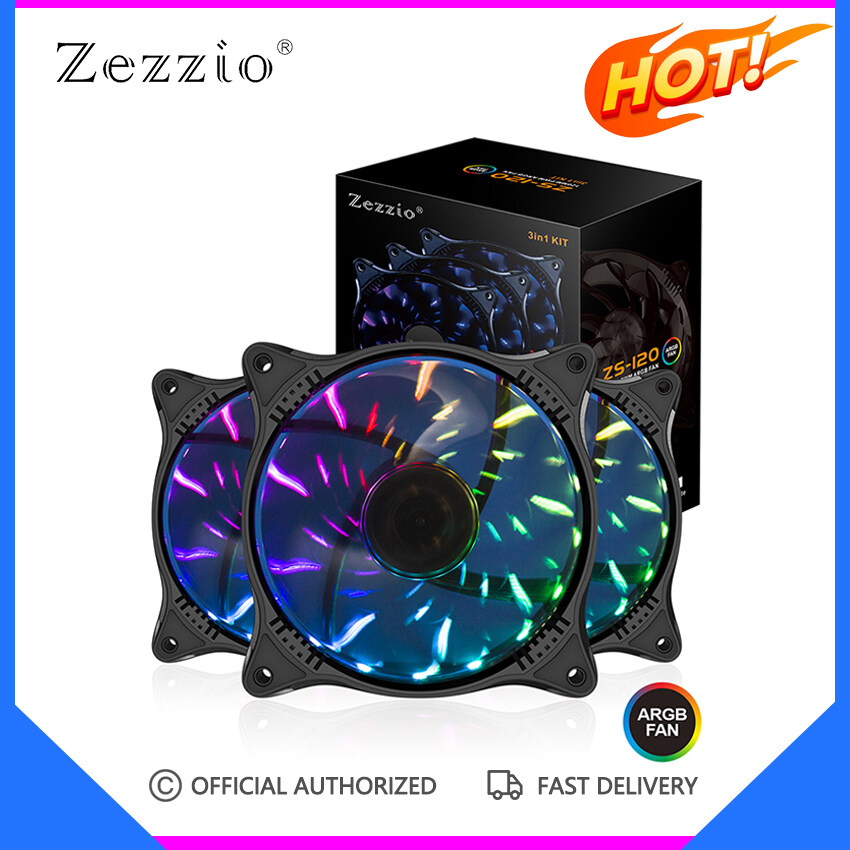 ZEZZIO ZS-120 3in1 120mm PC Case fan 6PIN ARGB Dream Starry Sky Fans ...