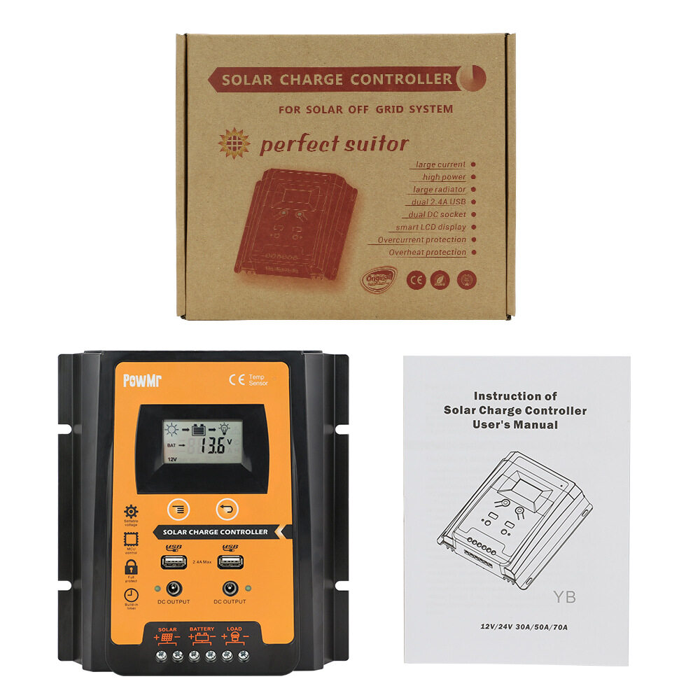PowMr PWM Solar Charge Controller Warranty Service 12V 24V 30A Solar Controller แผงควบคุมพลังงาน ...