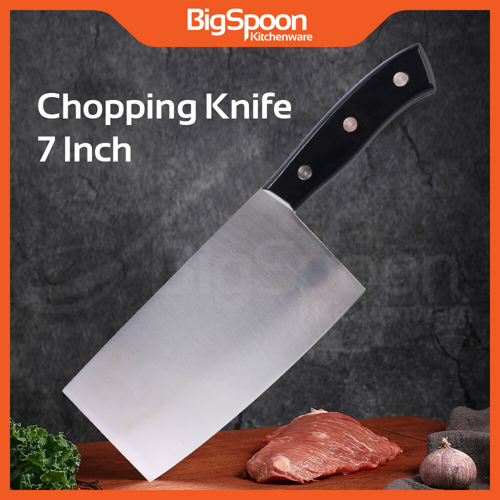 BIGSPOON 7 inch Bone Chopping Knife Stainless Steel Chinese Cleaver ...