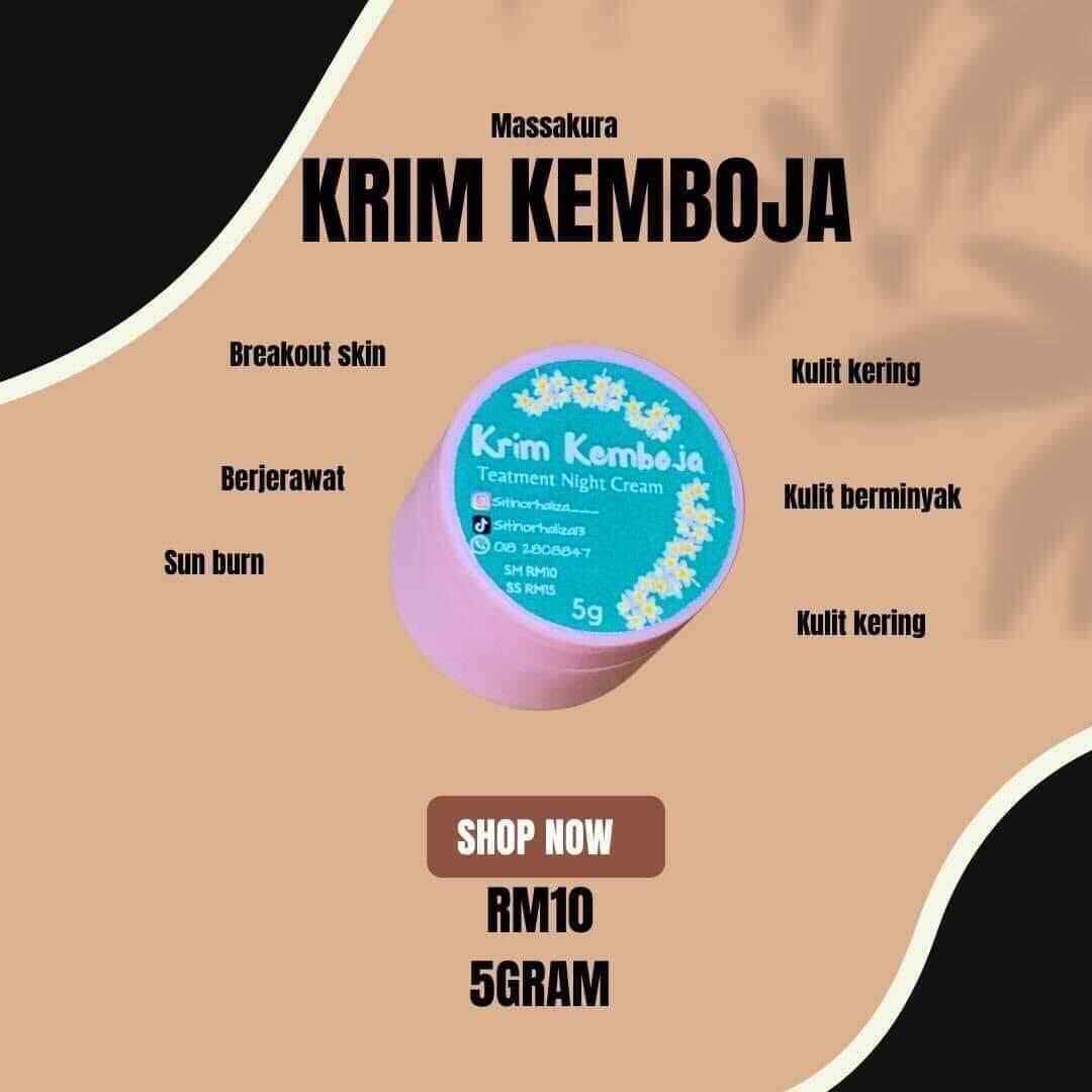 SAKA GLOWING FOUNDATION SPF50+ 5G & KRIM KEMBOJA 5G 100% ORIGINAL BY HQ ...
