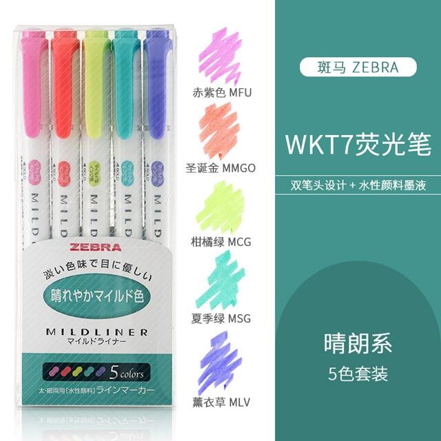 Zebra Mildliner 35 Gentle Pastel Soft Colors Mild Line Marker ...