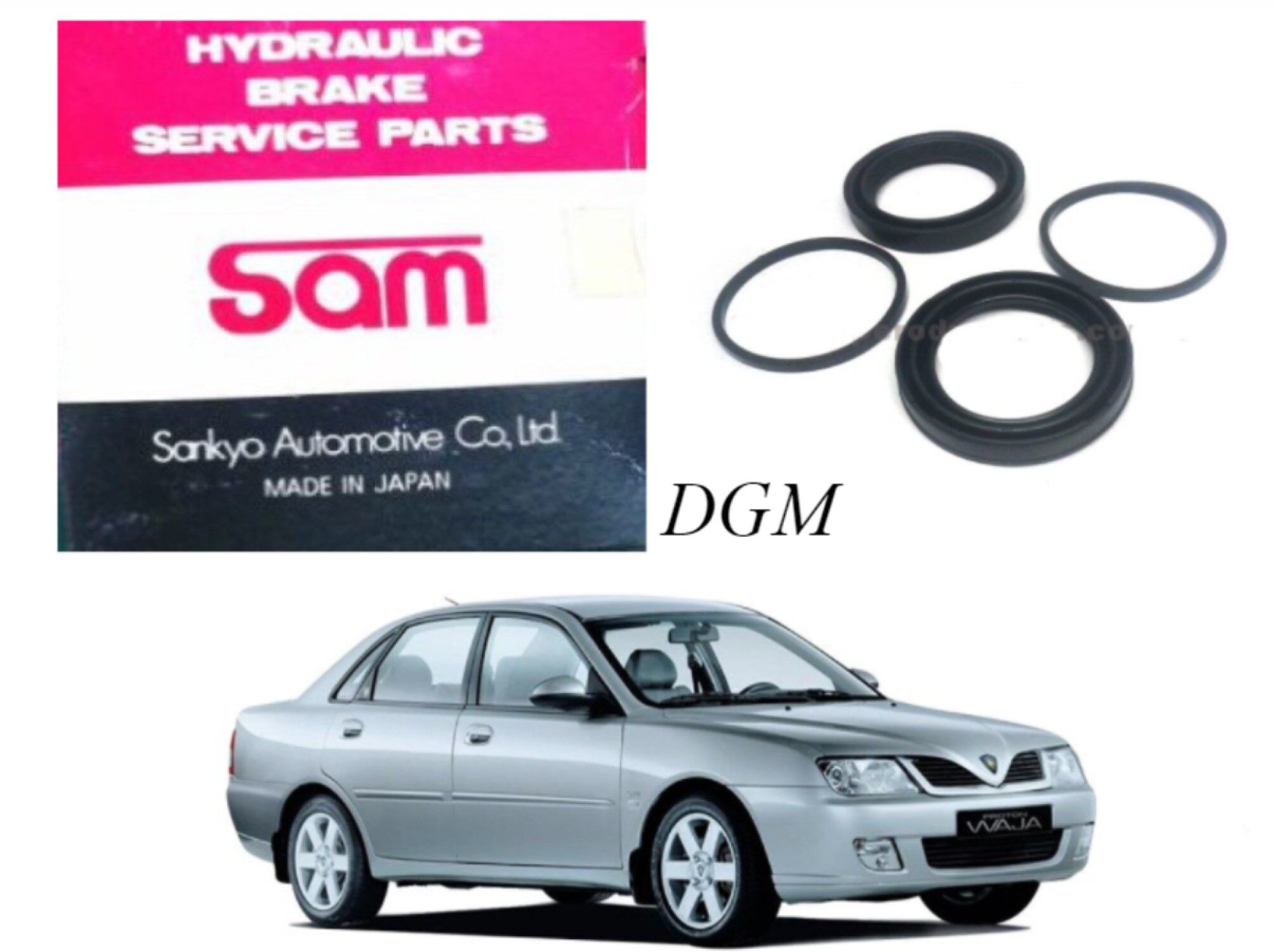 SAM Proton Waja Rear Disc Brake Caliper Repair Kit / Belakang Caliper ...