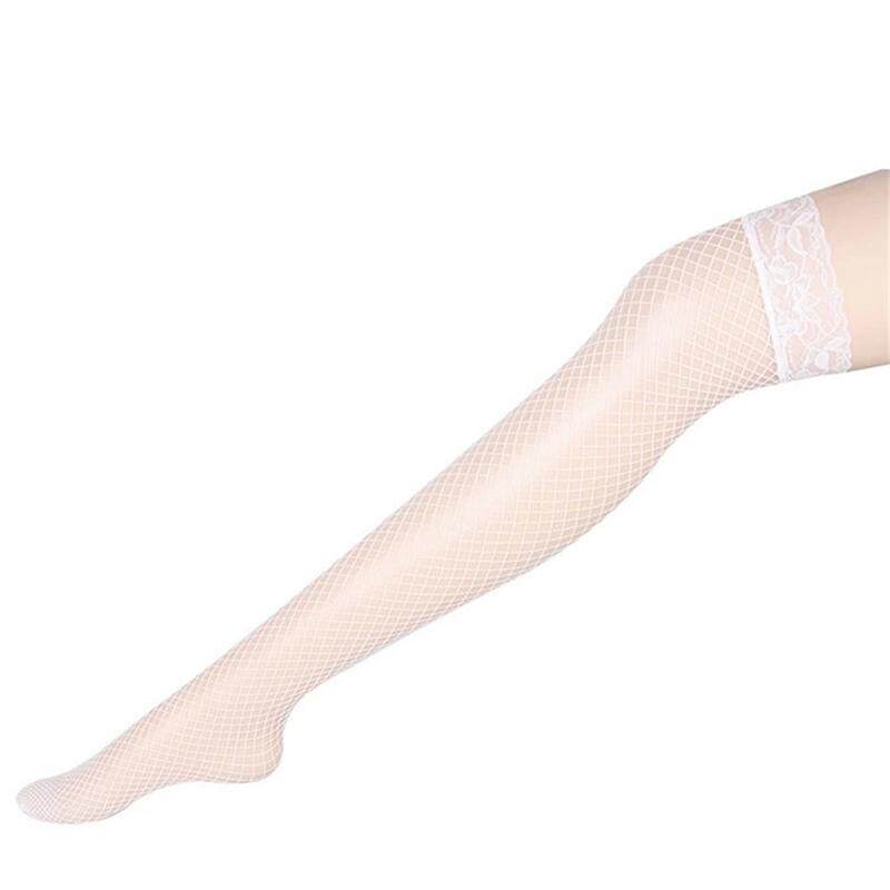 Nnuo Women Fishnet Lace Thigh High Stockings Knee Stocking Over Knee ...