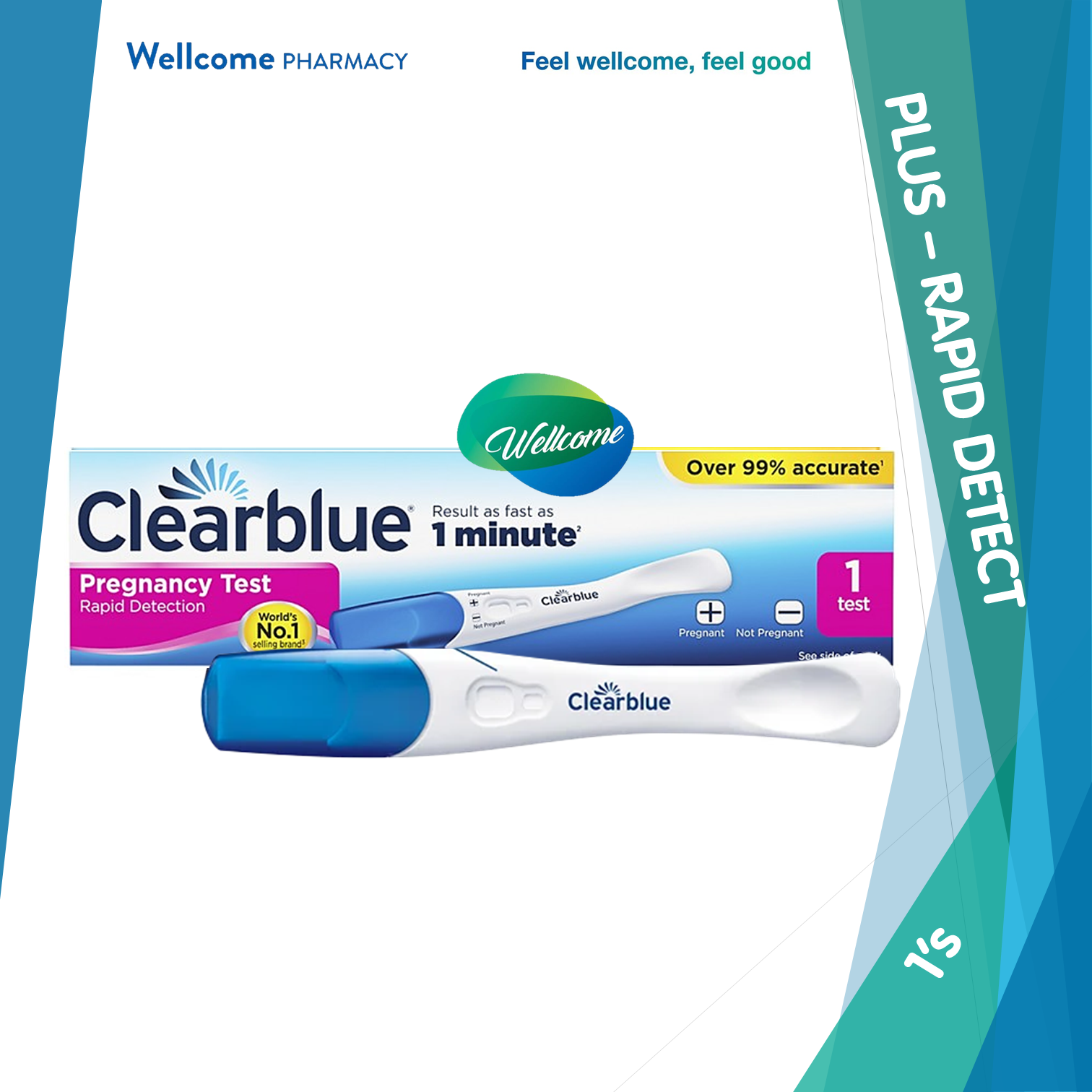 Clearblue Plus Rapid Detection Pregnancy Test - 1's | Lazada
