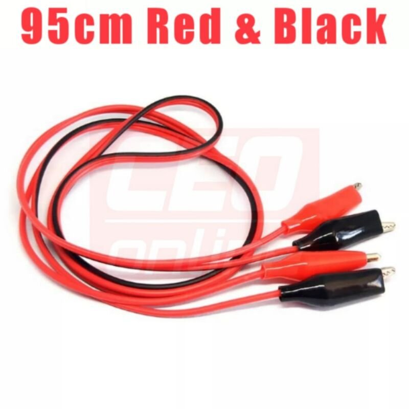 CEO 🇲🇾 Alligator Crocodile Clips Cable Jumper Wire Test Leads Double ...
