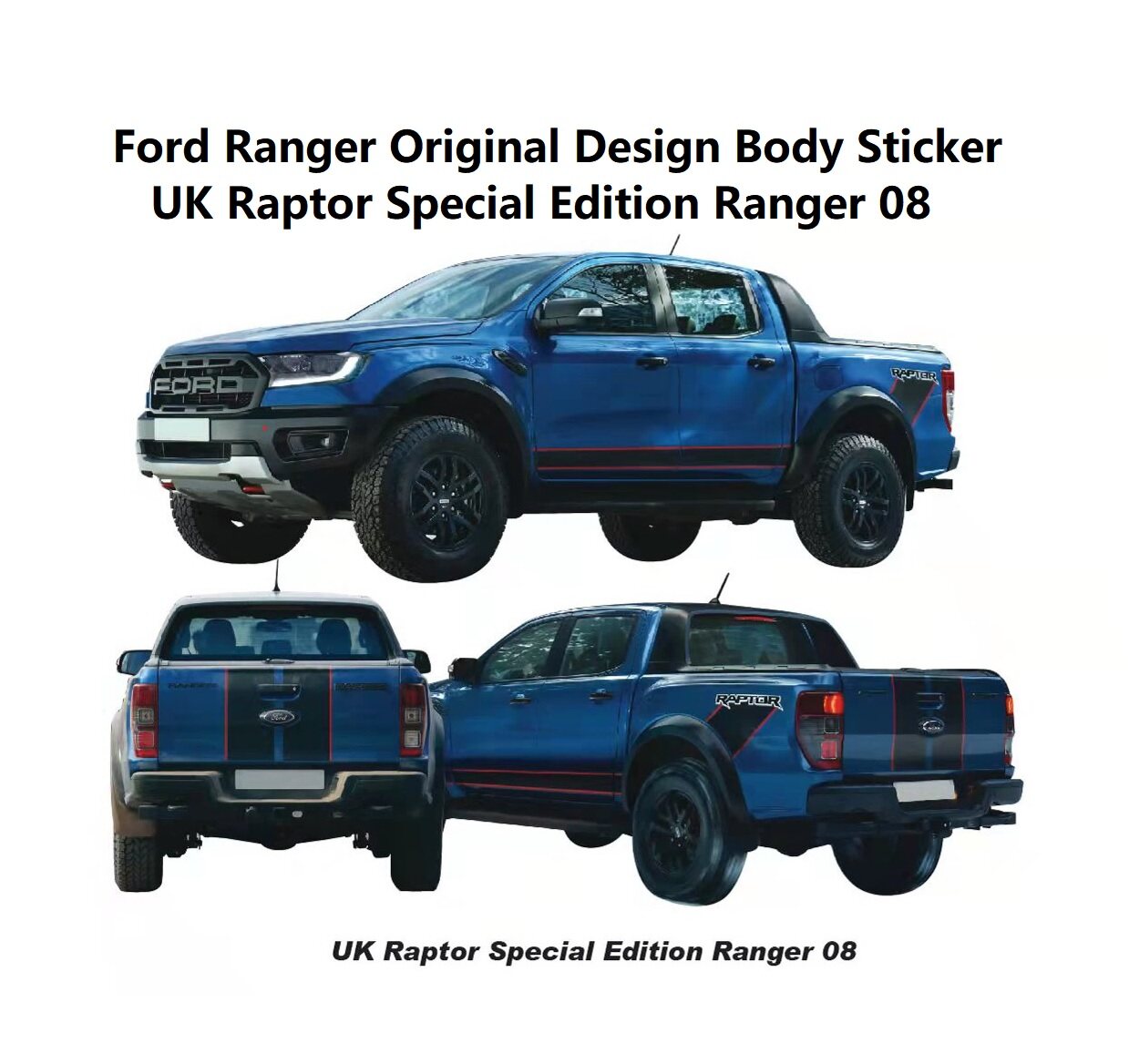 Ford Ranger Side Body Decal Vinyl Sticker - 8 Designs Available ...
