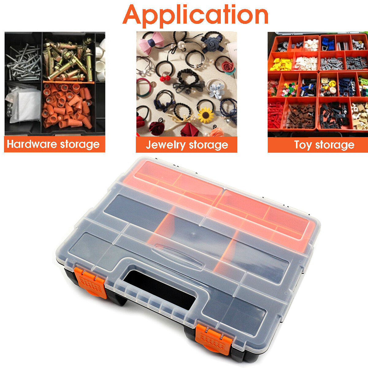 Plastic Carry Tool Storage Box Case Screw Hardware Organizer Container ...