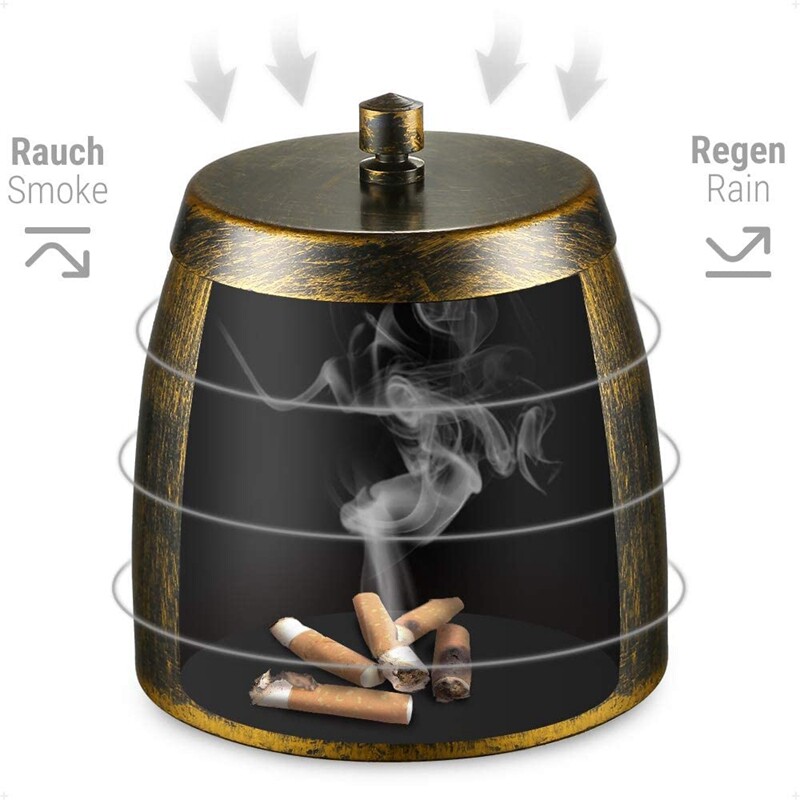 Stainless Steel Wind Ashtray with Non-Slip Base Table Ashtray ...
