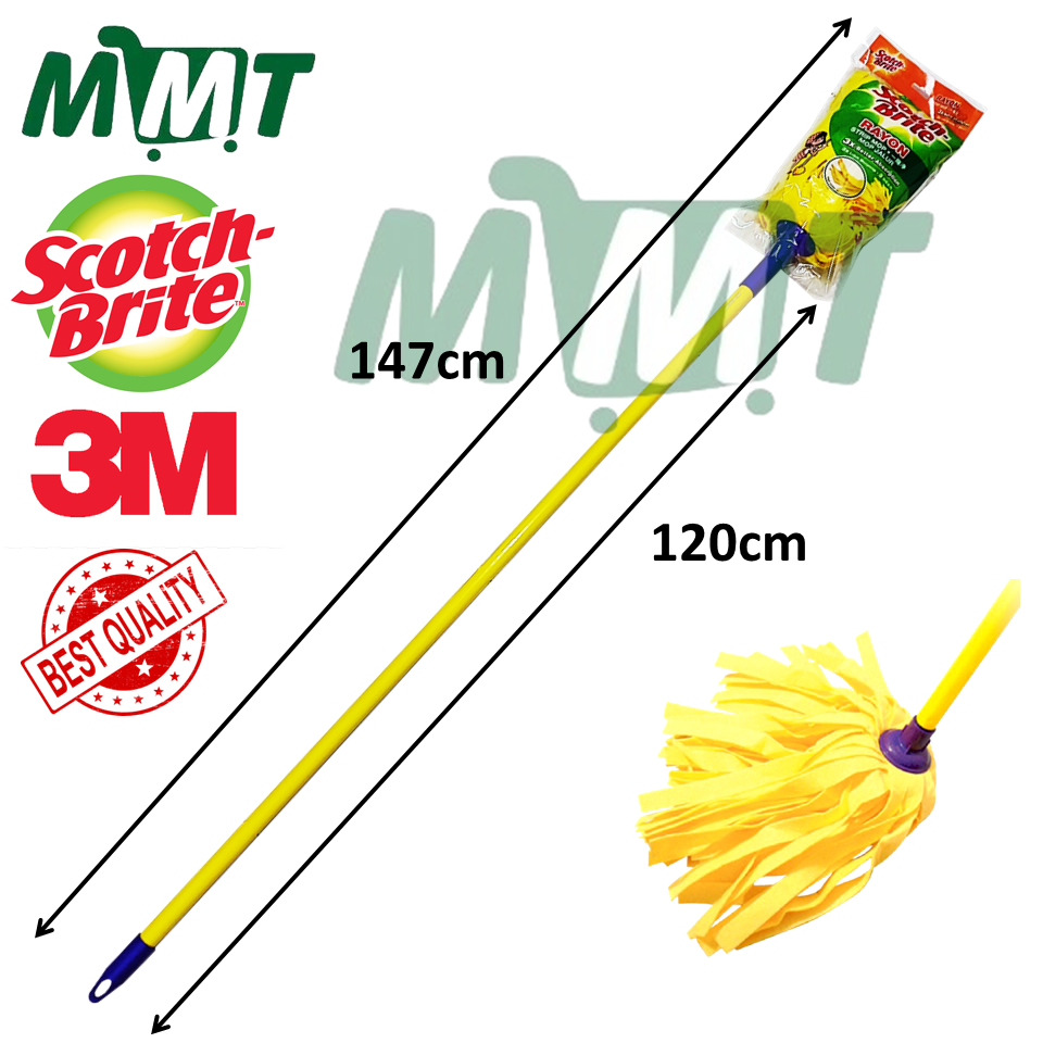 3M Scotch-Brite Rayon Yellow Strip Mop Scotch-Brite Green Strip Mop ...