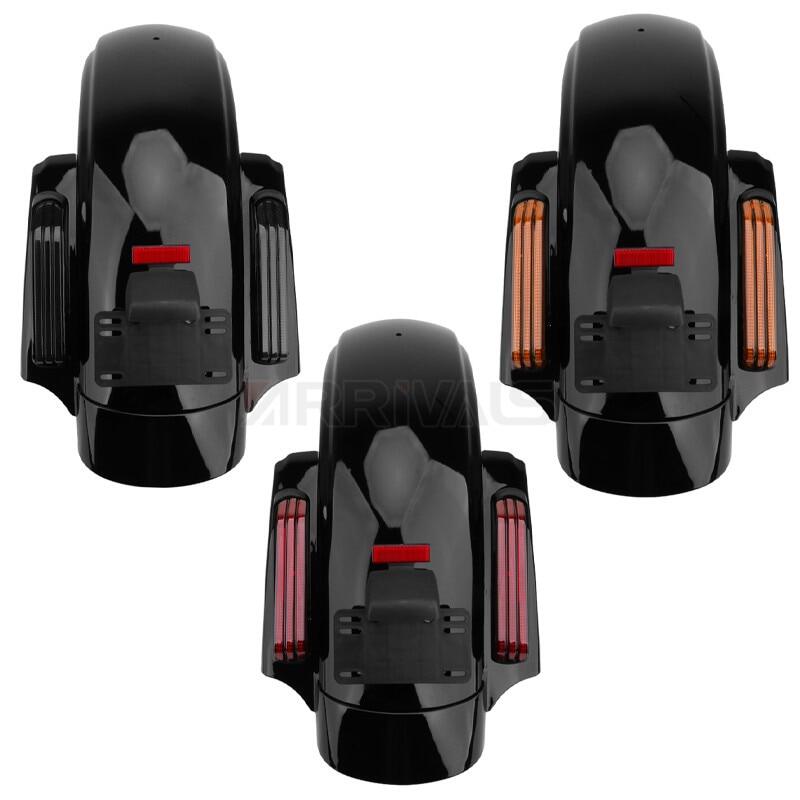 Motorcycle LED CVO Style Rear Fender System Extension Fascia Set For ...