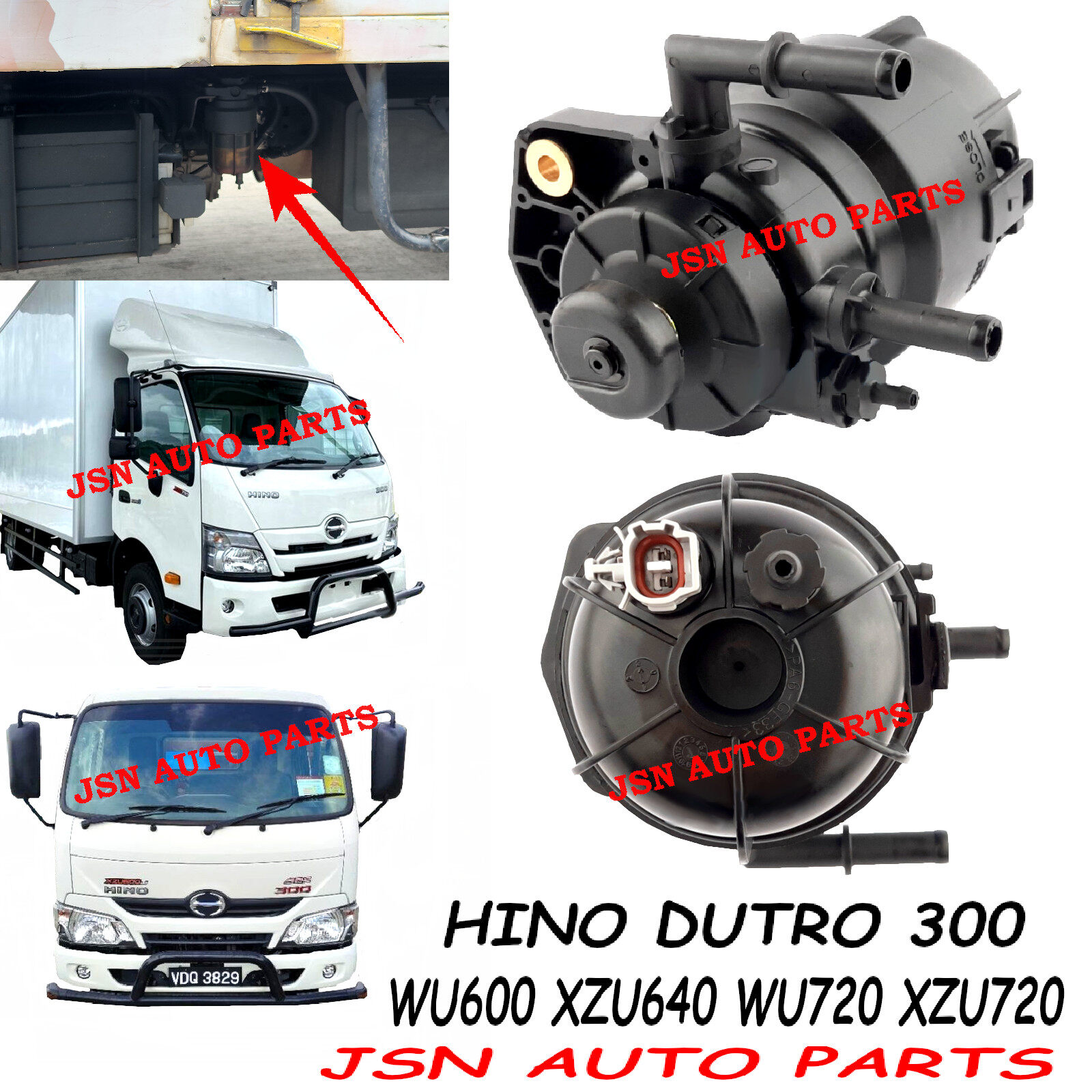 FUEL PUMP FUEL FILTER HINO DUTRO 300 WU600 XZU640 WU720 XZU720 LORRY ...