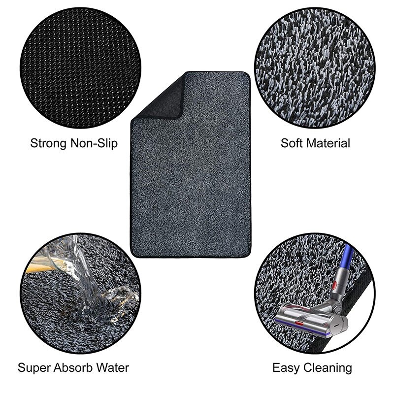 Door Mat, Backing Non Slip Low-Profile Super Absorbent Door Mat Cotton ...