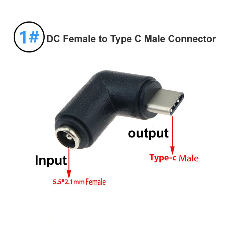 DC5.5 x 2.1 mm Female jack to Type-C USB 3.1 Male Plug DC Power ...