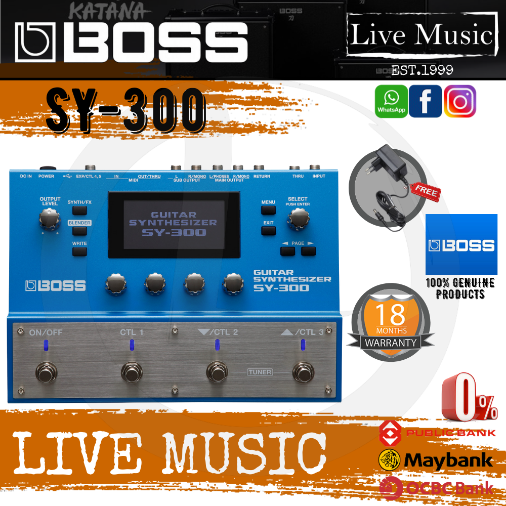 Boss SY-300 Advanced Guitar Synth Pedal with Adapter (SY300) | Lazada