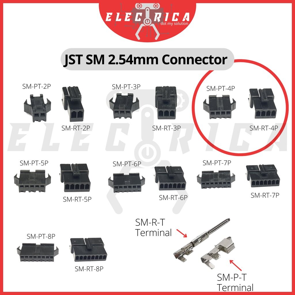 (1 SET) 2.54MM SM Connector Plug Pitch Female and Male Housing ...