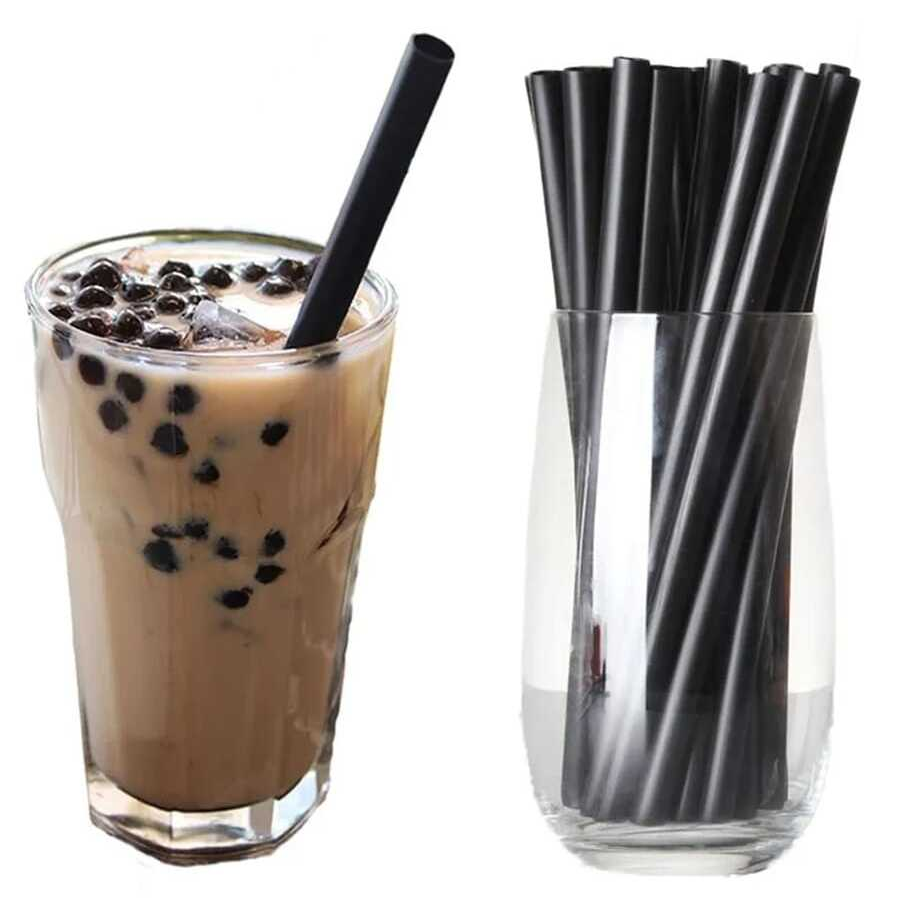 50pcs Disposable large straw pearl milk tea straw independent packaging ...
