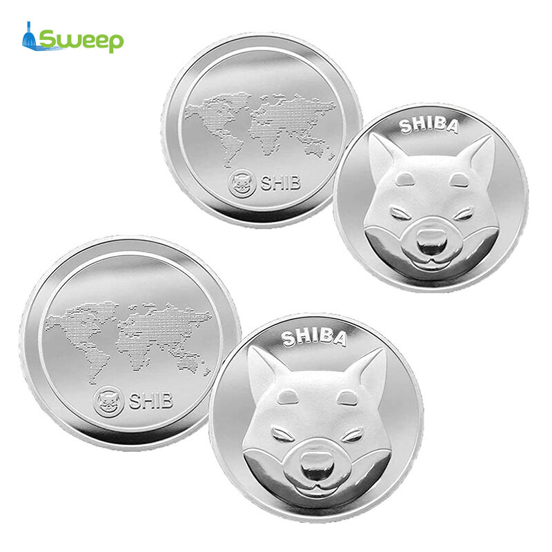 Shib Token Coin with Case Metal Shiba Inu Commemorative Coin Gold ...