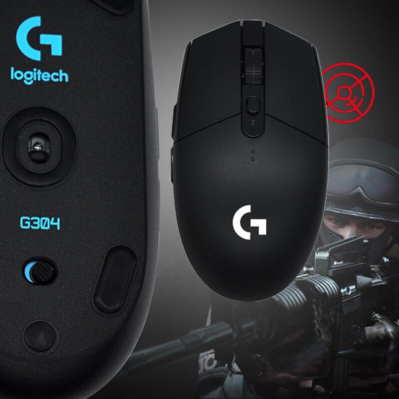 การเล่นเกม เมาส์ Logitech G304 Computer Gaming Mouse 2.4G Wireless Mouse Ergonomic Mouse HERO ...