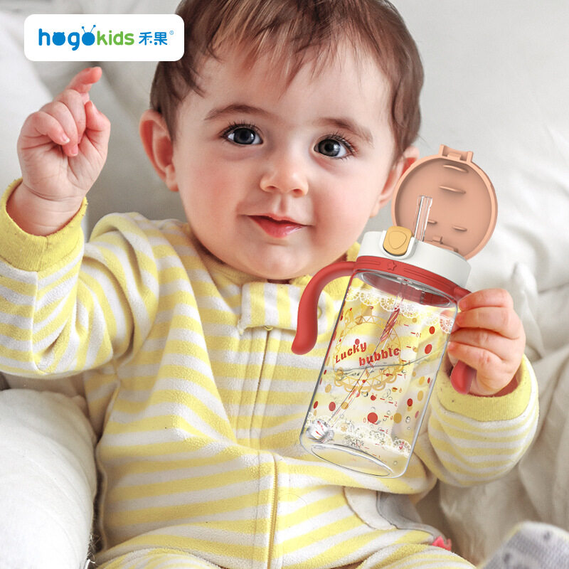 Hogokids ถ้วยพร้อมหลอดสำหรับเด็ก,ถ้วยฝึกดื่มน้ำพลาสติกสำหรับเด็กเล่นกีฬาขวดน้ำสำหรับเด็กปราศจาก ...