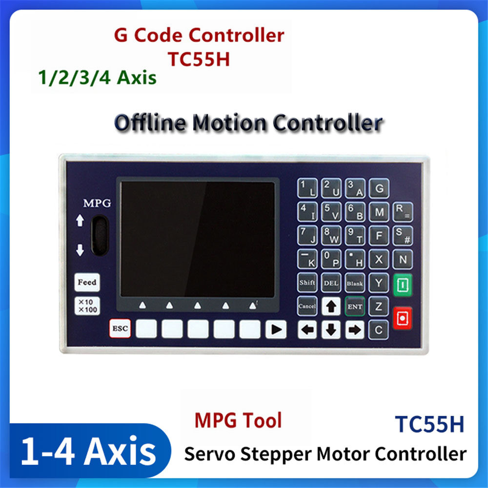 1-4 axis CNC controller TC55H USB Stick G code Spindle Control Panel MPG Stand Alone lathe ...