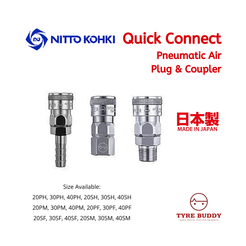 [100% ORIGINAL] NITTO KOHKI Hi Cupla Air Coupler/ Coupling; Made in Japan; Air Hose Coupler | Lazada