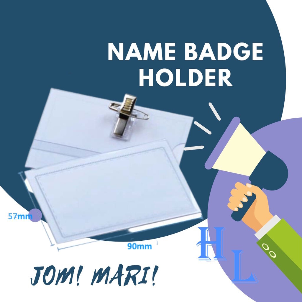 PVC Name Badge / ID Card Holder / Name Tag Holder With Clip & Pin ...