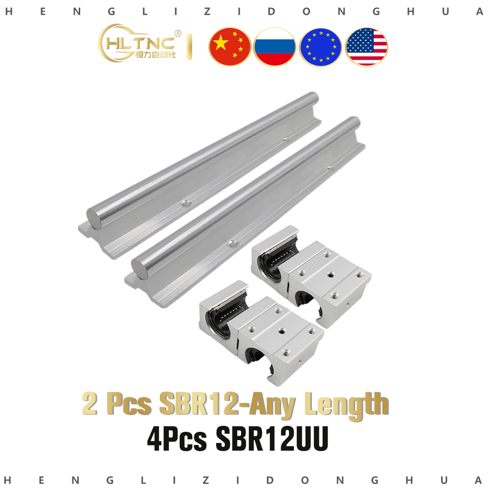 12mm Rod SBR12 Fully Supported Linear Guide Rail Optical Axis Shaft ...