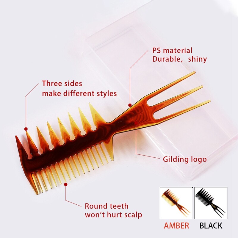8Pcs/Set Anti-Static Hair Combs Sets Barber Hair Cutting Comb Salon ...