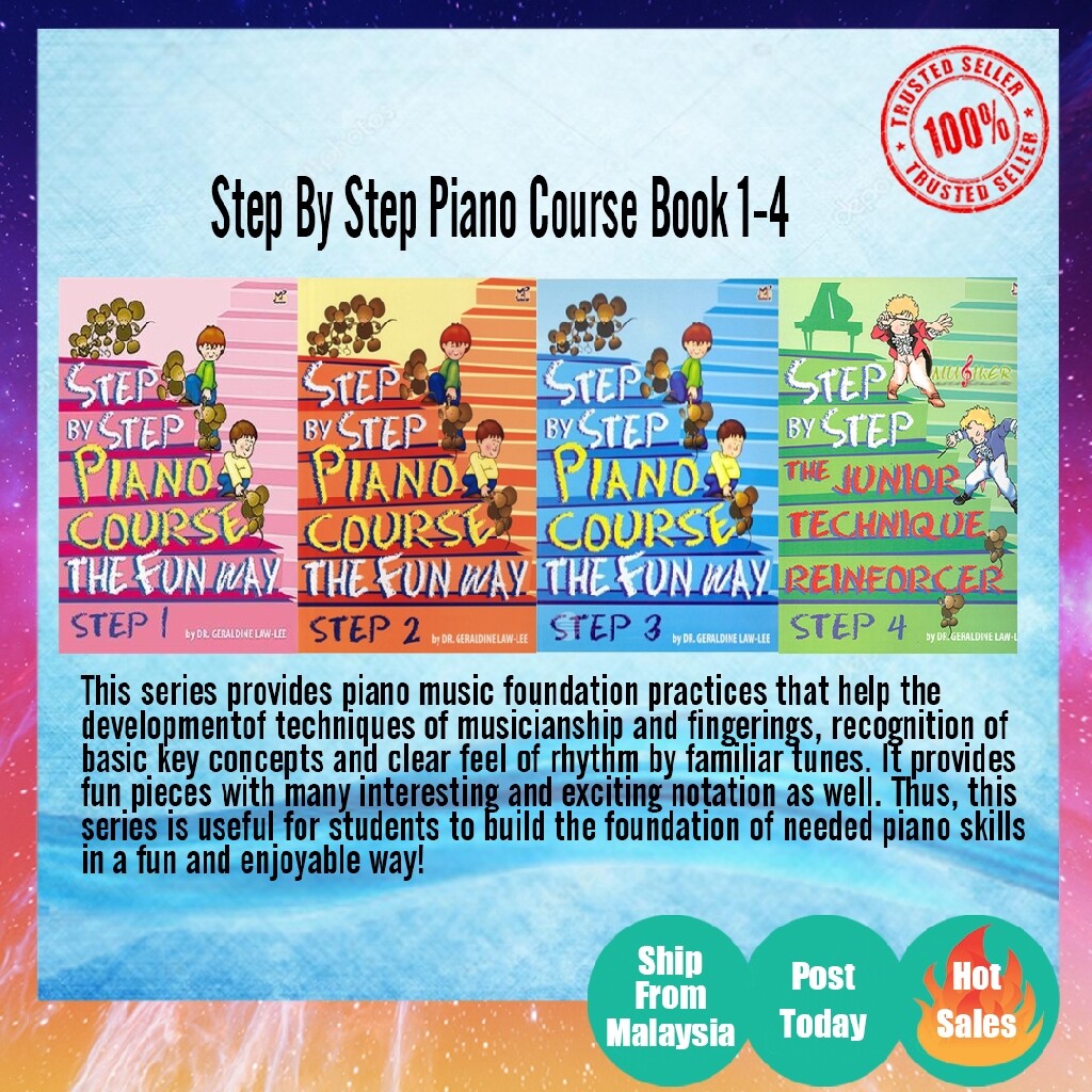 Step By Step Piano Course Book 1, 2, 3, 4 | Lazada