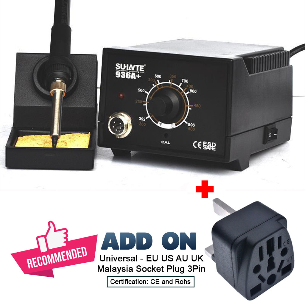 936A 60W Soldering Station Iron Adjustable Temperature 200-500 Degree ...