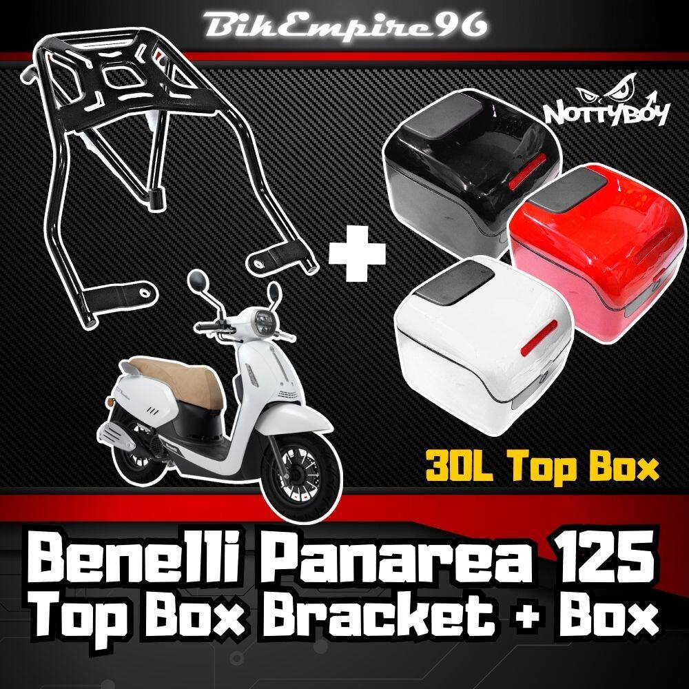 Benelli Panarea 125 Top Box Bracket Solid Steel + Box Waterproof ...