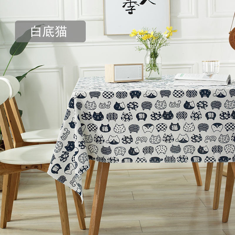 Tablecloth Dustproof Rectangle Cotton Table Cover Desk Cloth ...