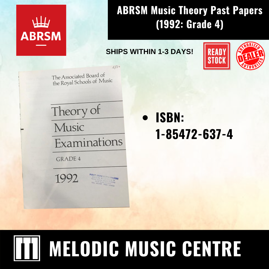 ABRSM Theory Of Music Exam Paper 1992 Grade 4 (ABRSM Exam / Past Year ...