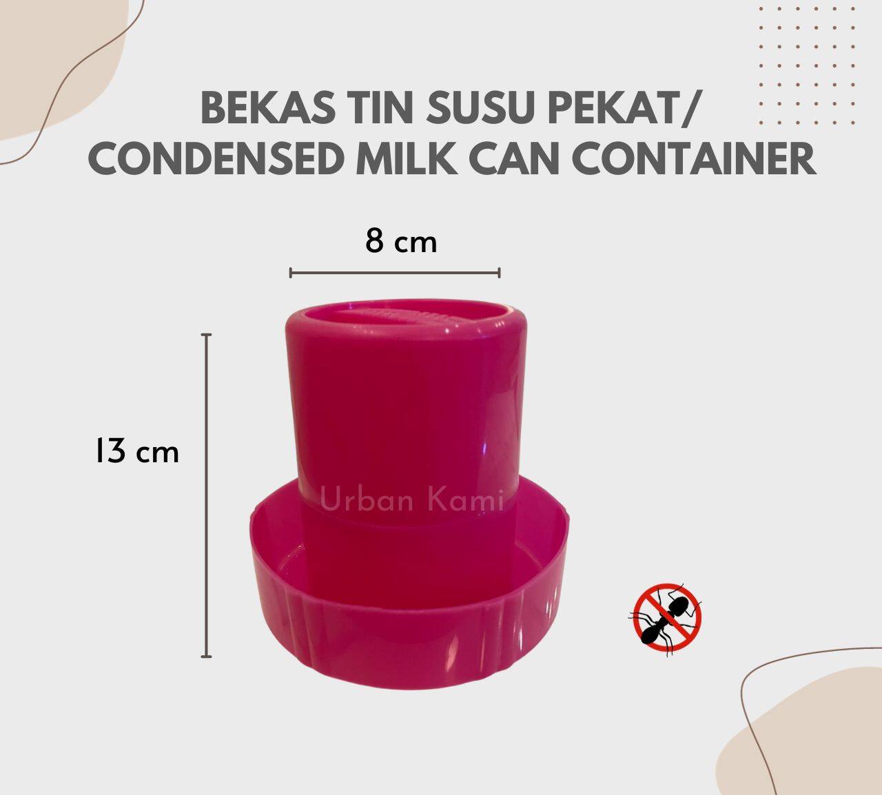 Condensed Milk Container With Cover (8cm x 11.5cm) / Bekas Simpan Tin ...