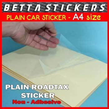 [ CLEAR STOK ] PLAIN ROADTAX STICKER POSTER RFID HOLDER - A4 size ...