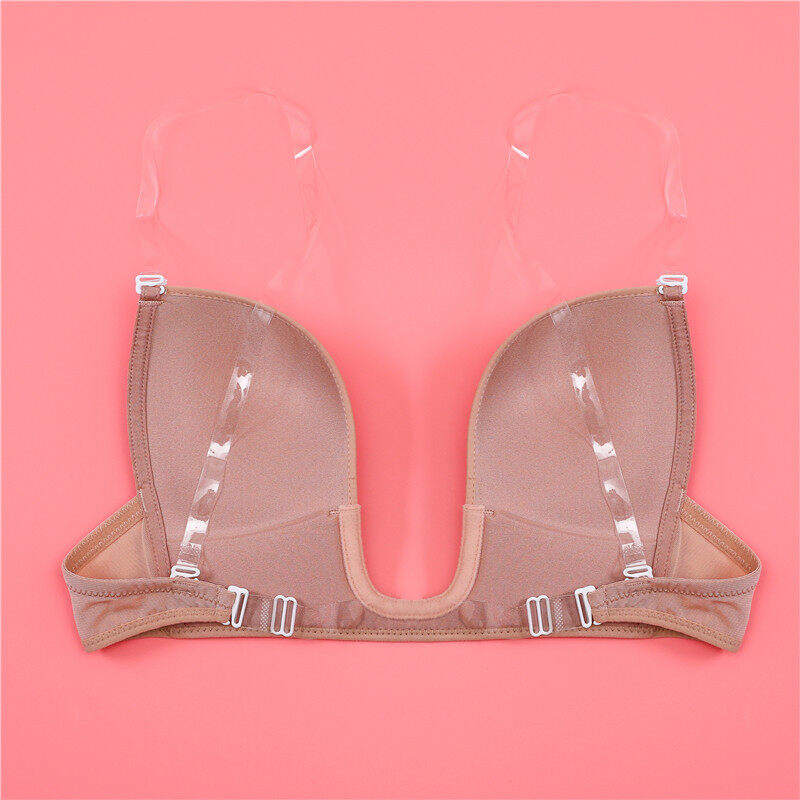 Beautyer ผู้หญิง Deep-V Push Up Bra ที่มองไม่เห็นชุดชั้นในสำหรับชุด ...