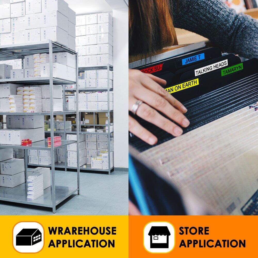 5PK SS18KW Black on White 18mm Label Tape Compatible for Epson King Jim ...