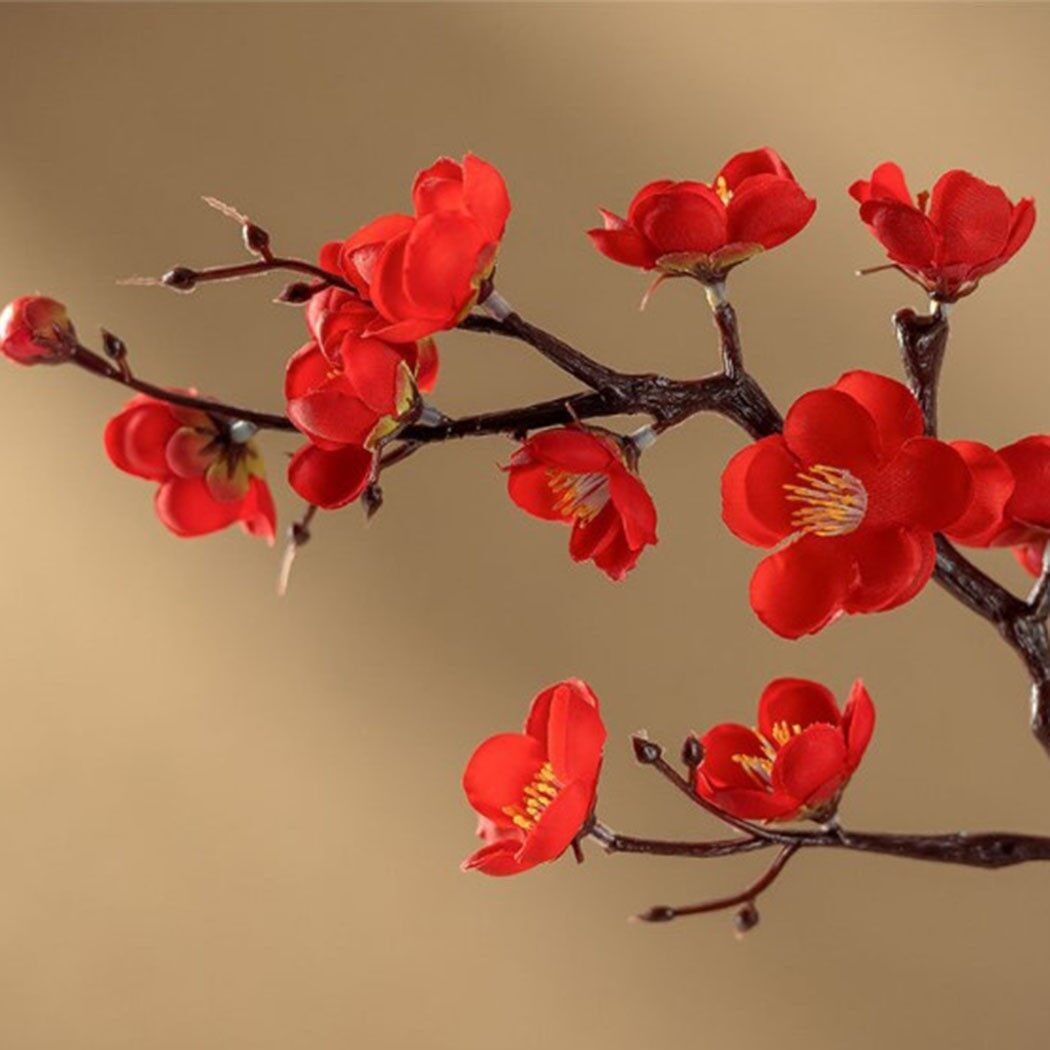 Artificial Spring Plum Blossom Branch Tree Decor Flower Home Art ...
