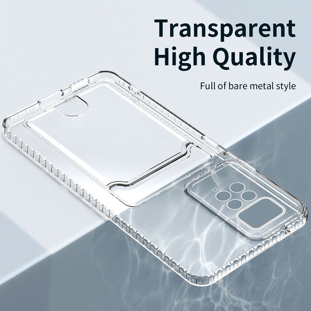 TransparentFor Infinix Note 12 G96 Case Clear Card Wallet Back Soft TPU ...