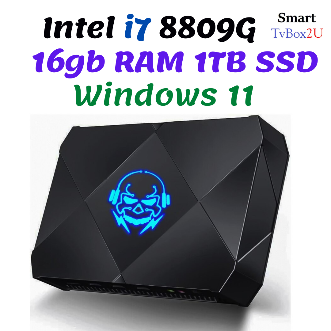 Gaming PC Intel Core i7 8809G Windows 11 Mini PC DDR4 16GB RAM 1TB SSD ...