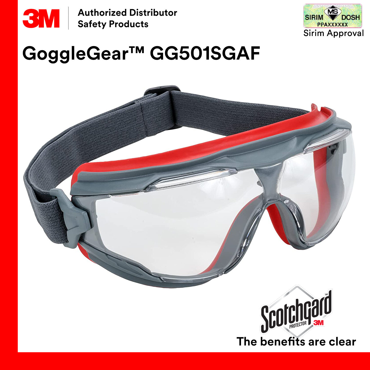 3M GG501SGAF Goggle Gear Scotchgard Protector Ultimate Anti-fog Goggle ...
