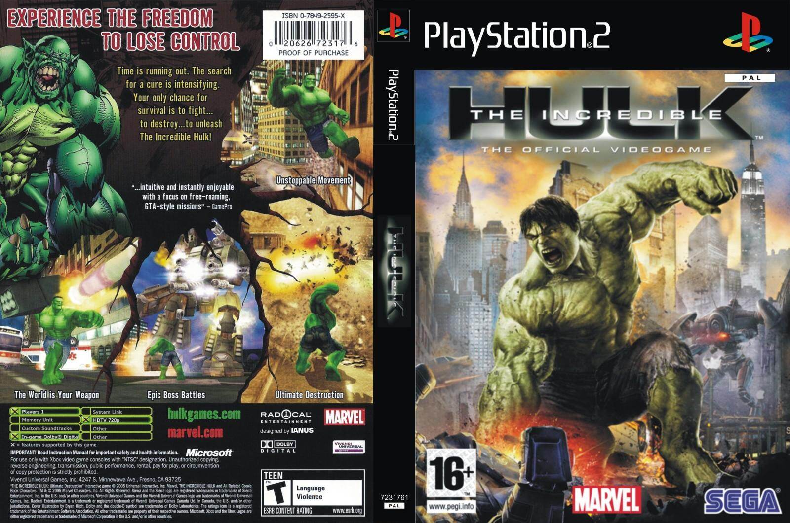 The Incredible Hulk Game Ps2