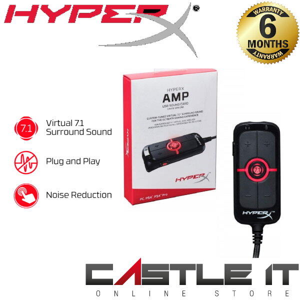 HyperX AMP Sound Card Virtual 7.1 Surround USB Sound (HX-USCCAMSS-BK ...