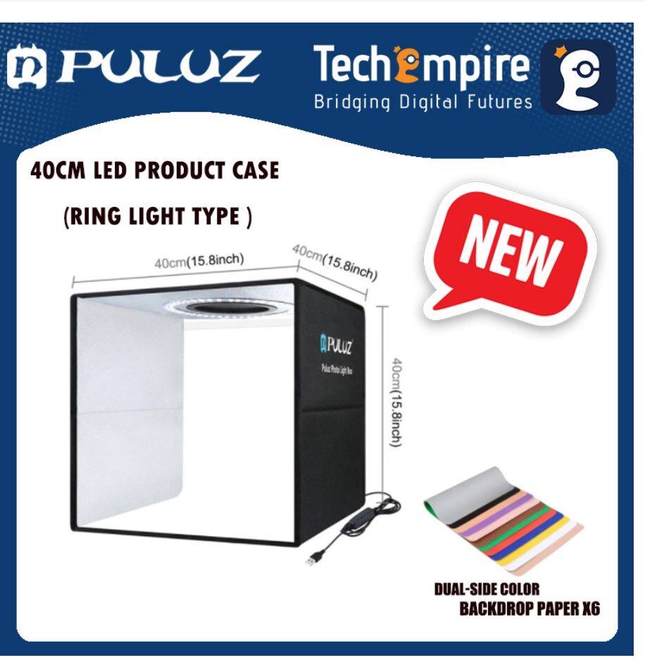 Puluz 25cm 30cm 40cm LED Product Case Lightbox Folding Mini Photo Studio Light Box Photography ...