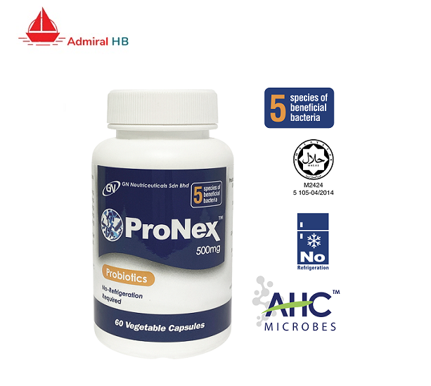ProNex Probiotics 10 Billion CFU 益生菌 500mg (60's) 5 Bacteria Strains ...