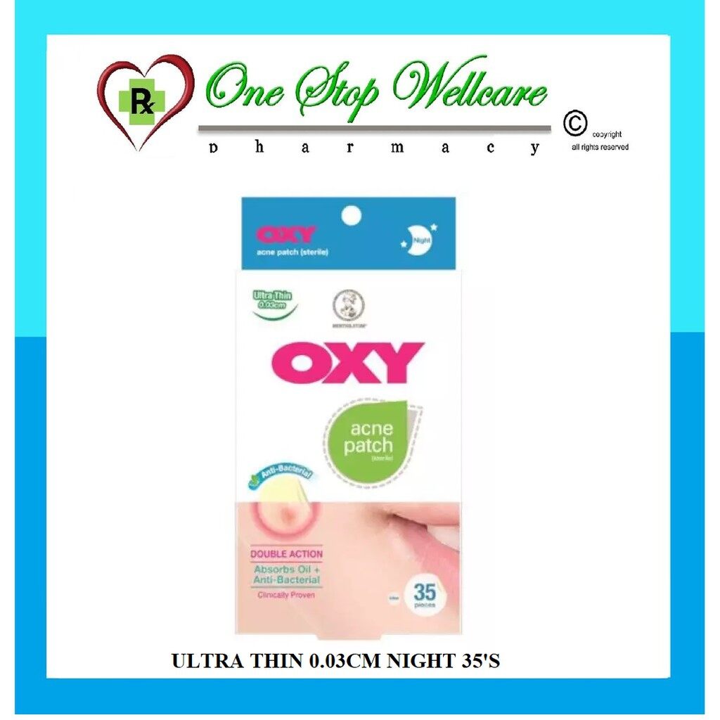 OXY ACNE PATCH (STERILE) ABSORBS OIL + FIGHT PIMPLES (35'S NIGHT / 35'S ...